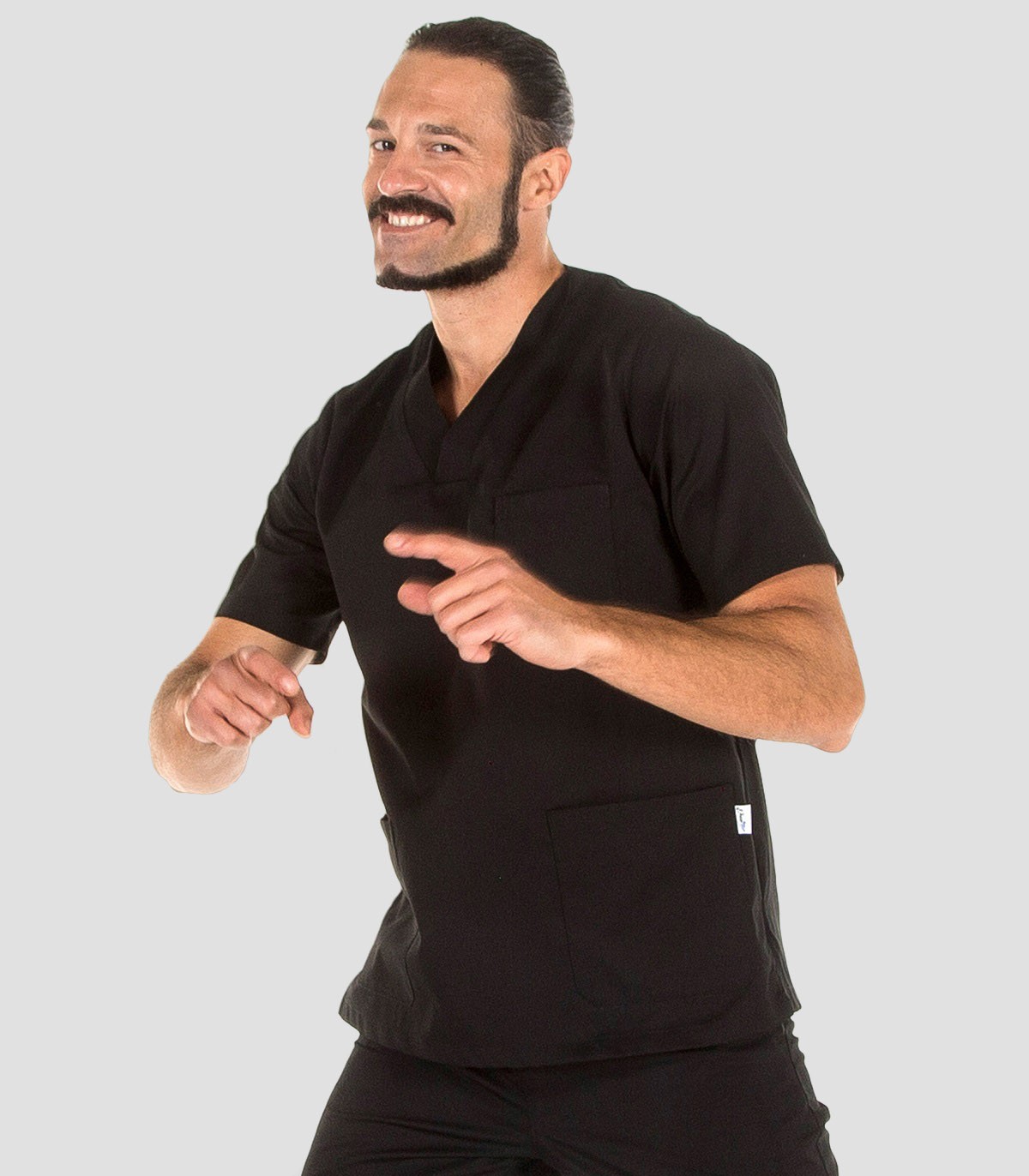 Casaca sanitaria Negra hasta 8XL en Uniformes La Paloma